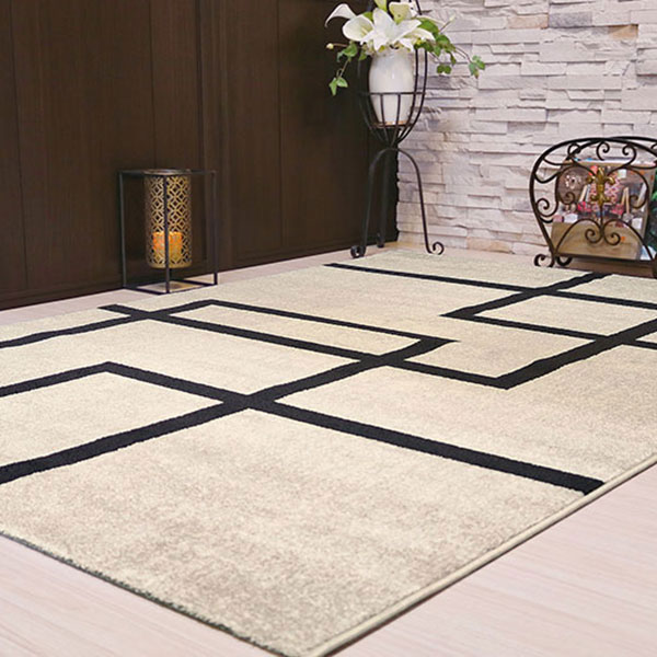 【送料無料】ラグ マット GLOBE IMPORT CARPET COLLECTION ルフト 32556/6238 アイボリー 約 ...